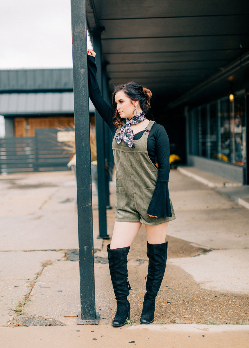 Olive Green Overall Jumper – Hazel's Fashion Wagon